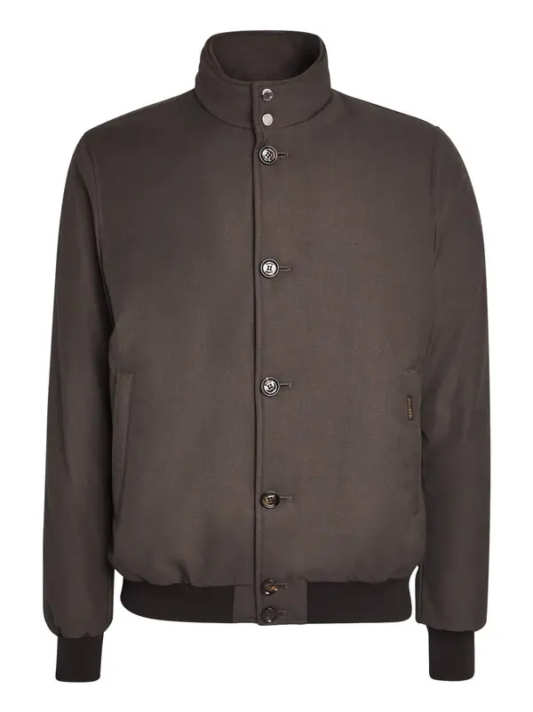 MOORER Waterproof Janos-pum Bomber Jacket - Brown