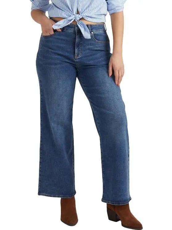 Universal Standard Roxy High-waist Relaxed Bootcut Jeans - Anzio Blue