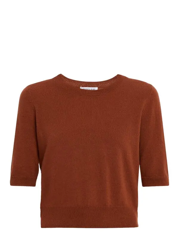 Veronica Beard Shana Cashmere Sweater - Orange Bra