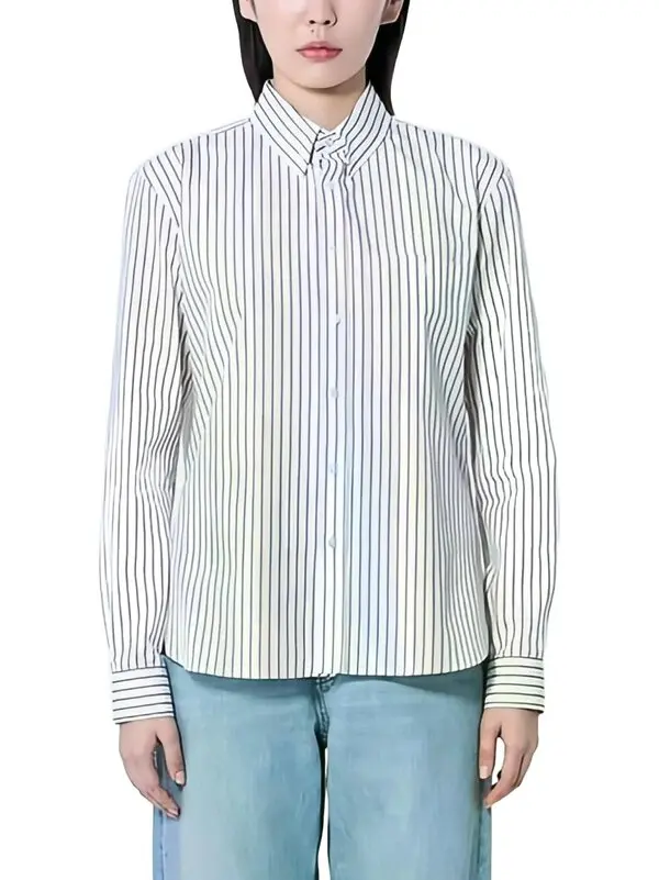 Saint Laurent Striped Cotton Shirt - White