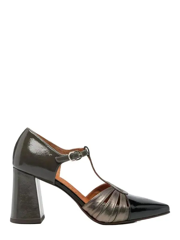 Chie Mihara Leather Heeled Mules - Black