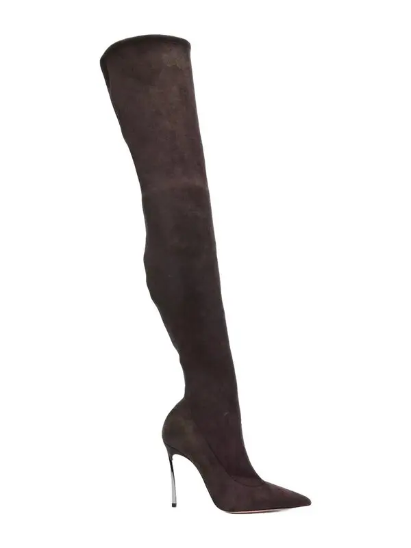 Casadei 110mm Suede Over-the-knee Boots - Brown