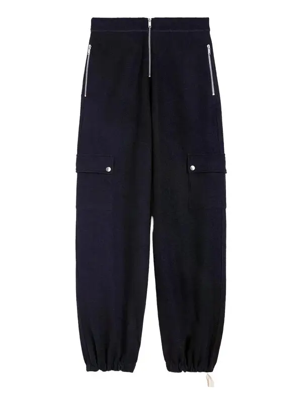 JIL SANDER Felted Trousers - Blue