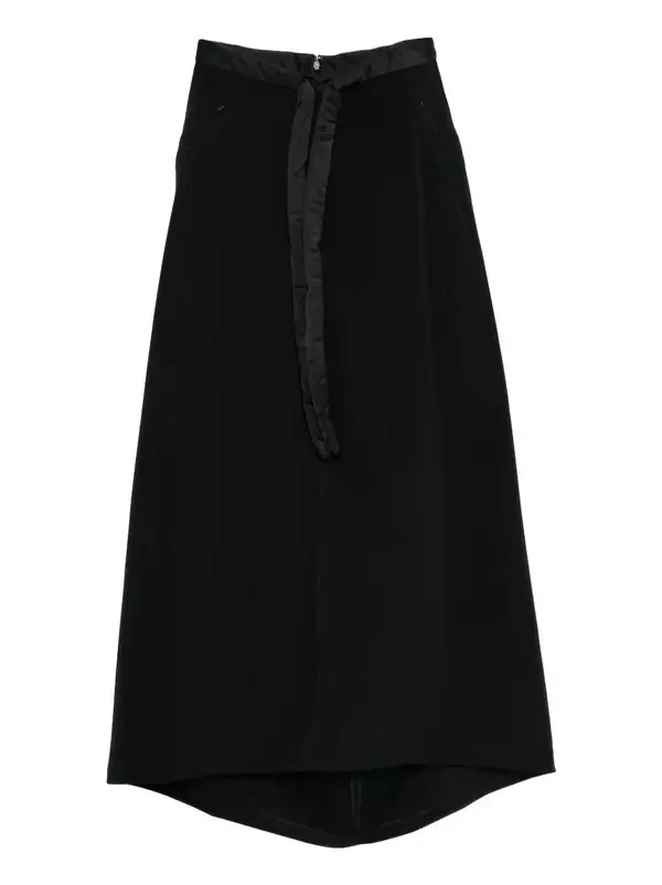 Y3 Padded-detail Maxi Skirt - Black