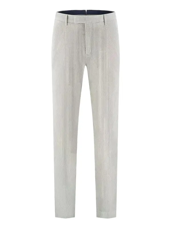 PT TORINO Pinstripe Straight-leg Trousers - White