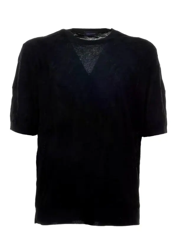 Tagliatore Short-sleeved Cotton T-shirt - Black