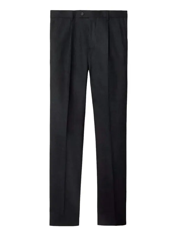 Burberry Pleated Flannel Trousers - Grey