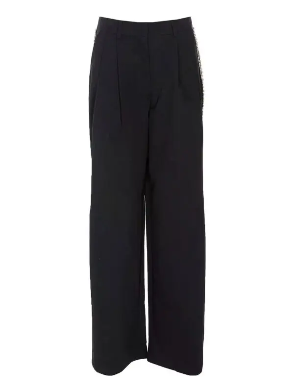 Essentiel Antwerp Crystal-embellished High-waisted Trousers - Black