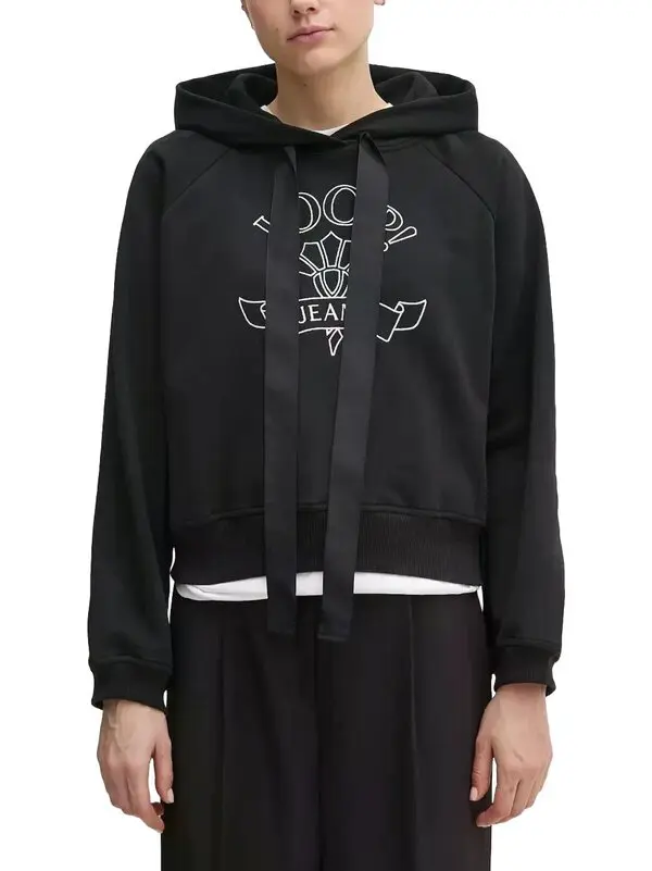 JOOP! Drawstring Cotton Hoodie - Black