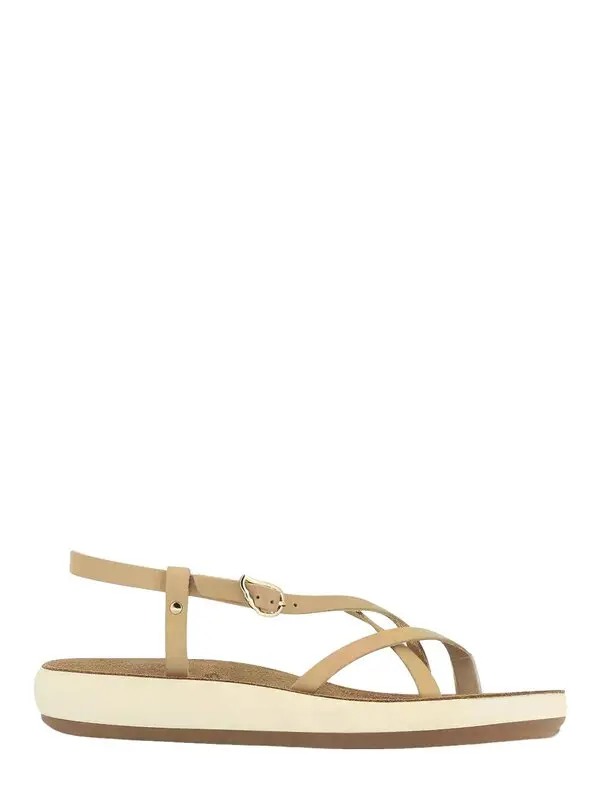 ANCIENT GREEK SANDALS Leather Crisscross Sandals - Neutrals