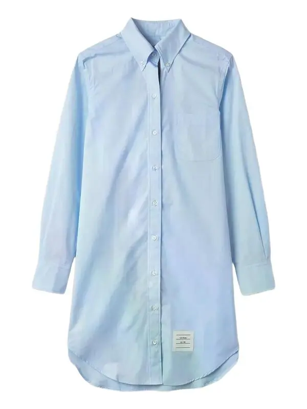 Thom Browne Cotton Shirtdress - Blue