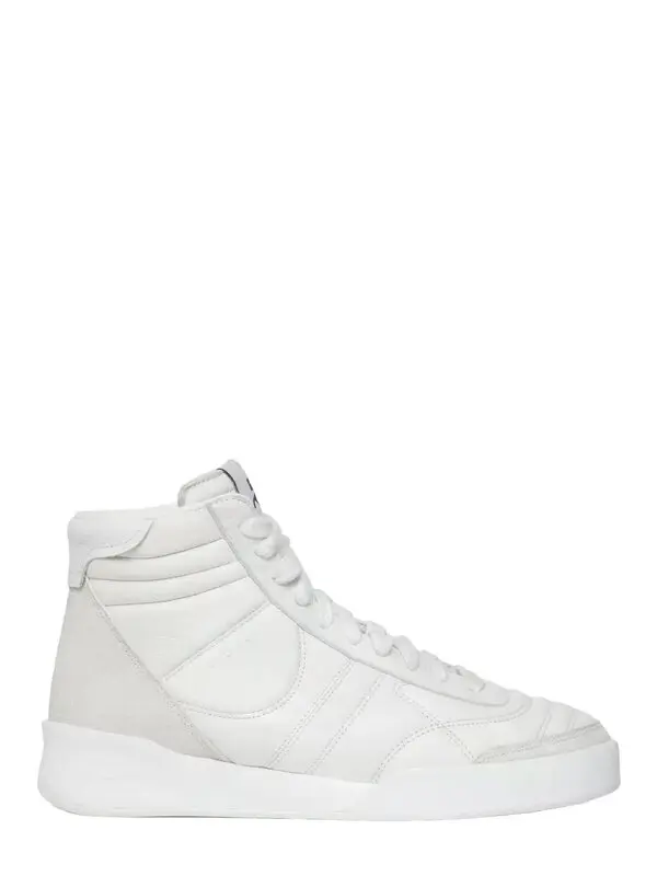 COURREGES Padded Leather High-top Sneakers - White