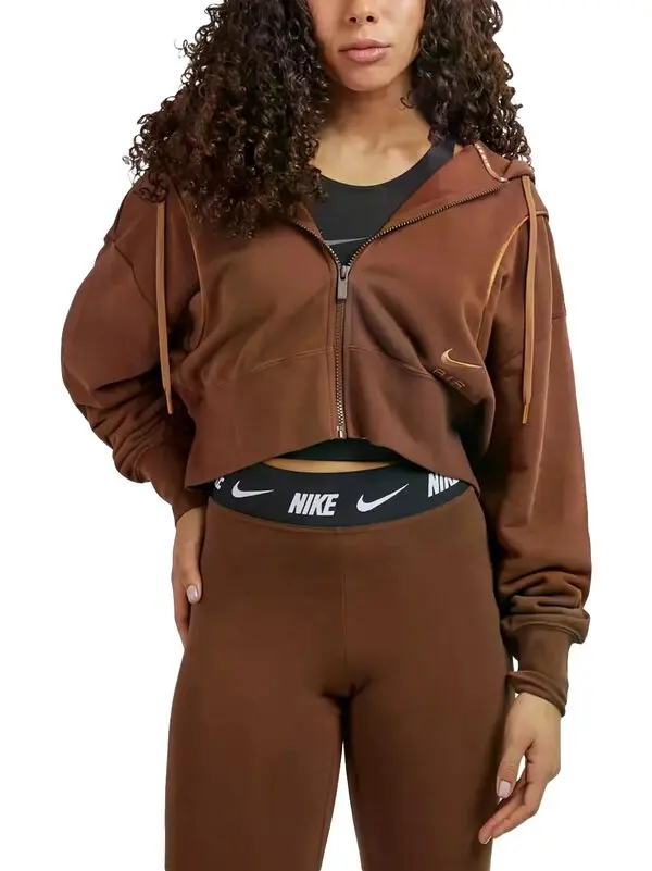 Nike Full-zip Fleece Hoodie - Brown
