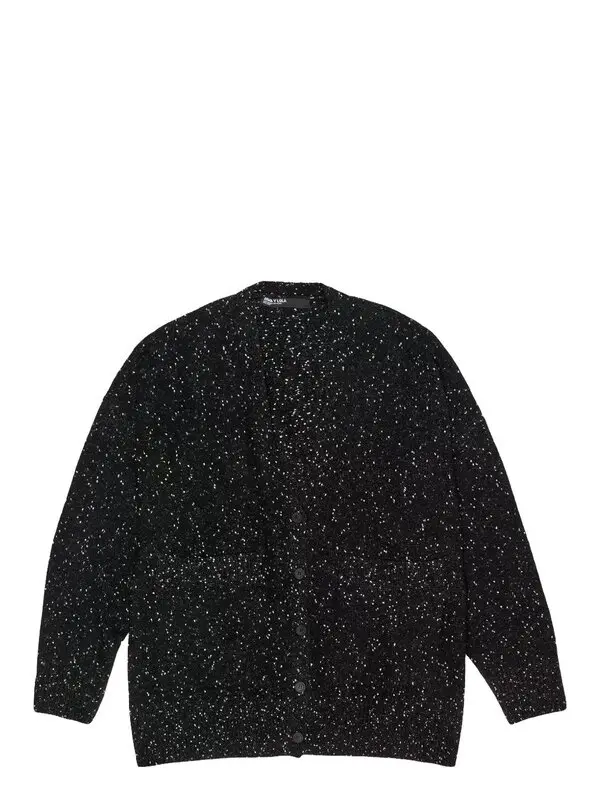 Bimba Y Lola Speckled V-neck Cardigan - Black
