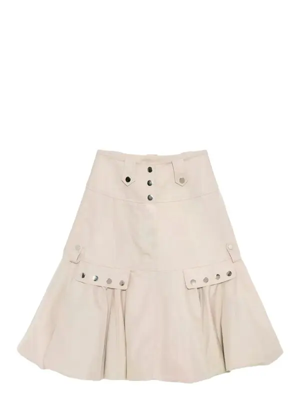 Rokh Puffed-hem Midi Skirt - Neutrals
