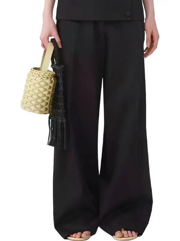 Fabiana Filippi Flat-front Trousers - Black