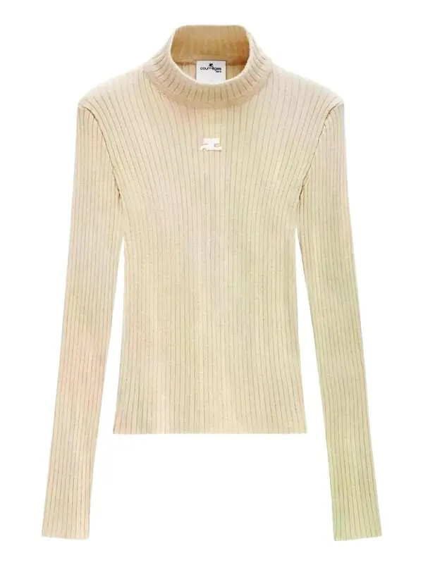 COURREGES Long-sleeve Halterneck Sweater - Neutrals