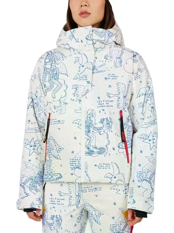 Rossignol Graphic-pattern Hooded Jacket - White