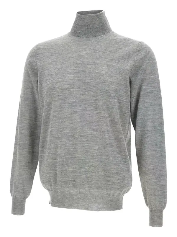 FILIPPO DE LAURENTIIS High-neck Slim Fit Sweater - Grey