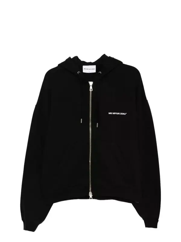 MKI MIYUKI ZOKU Uniform Zipped Hoodie - Black