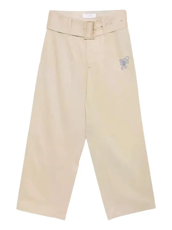 Facetasm Logo-embroidered Trousers - Neutrals