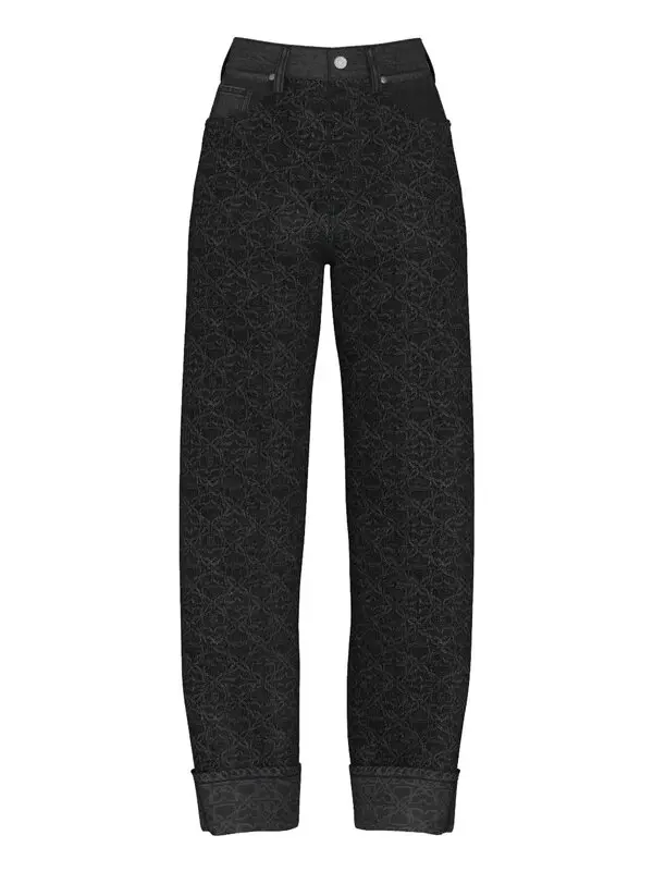 Hugo Floral-pattern Jeans - Black