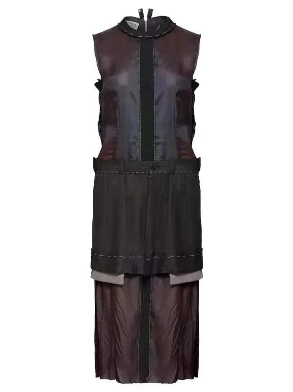 MAISON MARGIELA Layered Sleeveless Dress - Purple