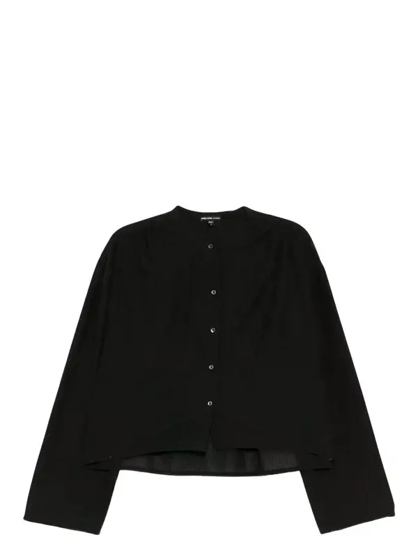 JAMES PERSE Collarless Shirt - Black