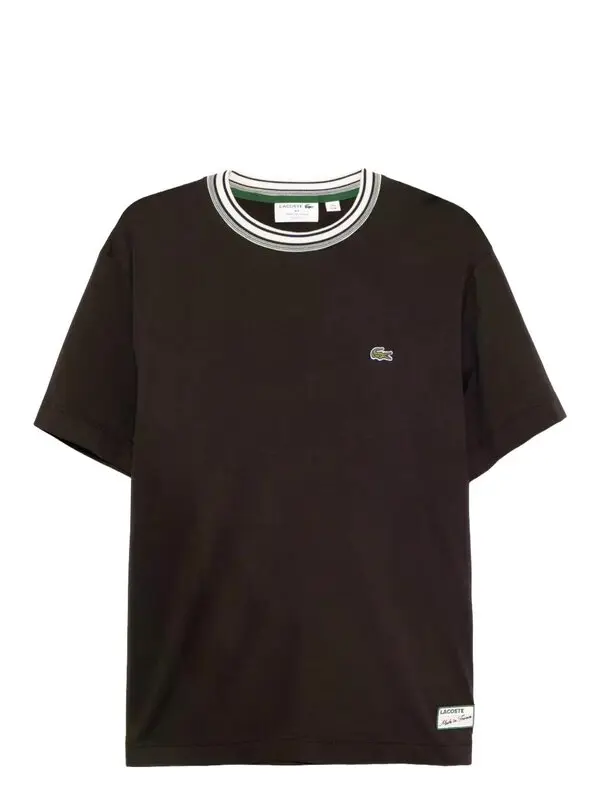 Lacoste Logo-embroidered T-shirt - Brown