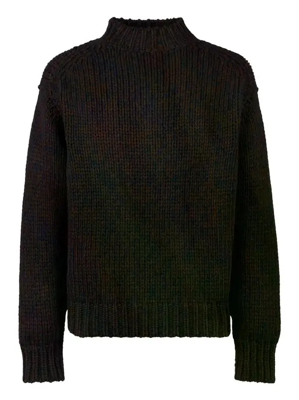 TOD'S High-neck Ribbed Knit Sweater - Brown