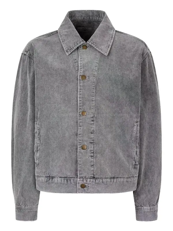 STUDIO TOMBOY Corduroy Button-fastening Shirt Jacket - Grey
