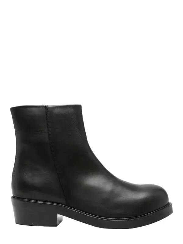 Séfr Zip-front Leather Boots - Black