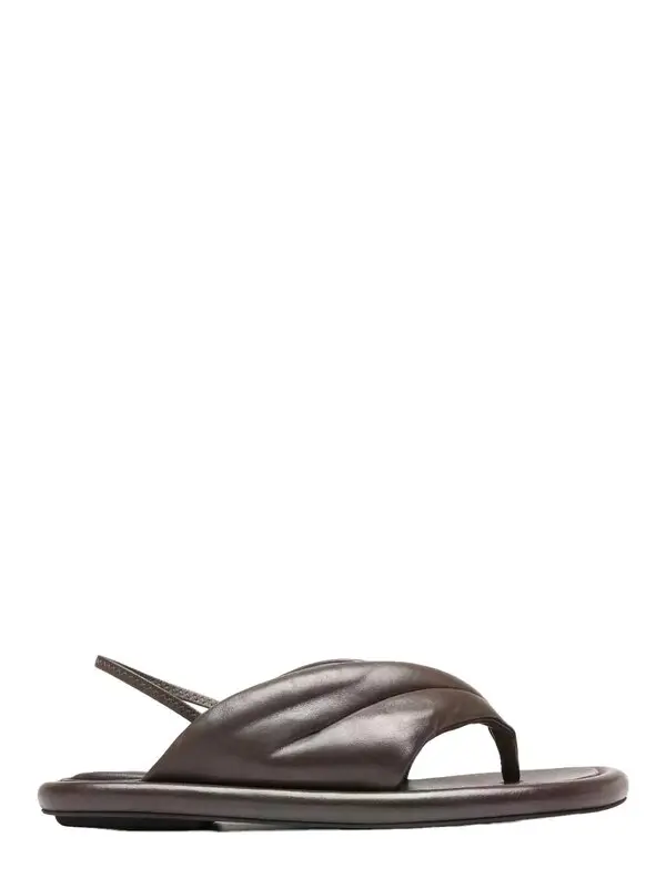 Officine Creative Padded Leather Slingback Sandals - Brown