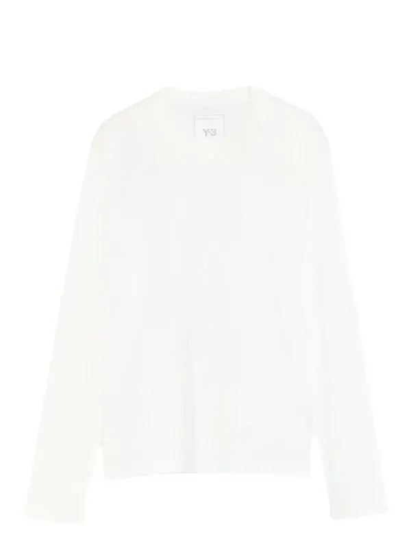 Y3 Long-sleeve Crew-neck Top - White