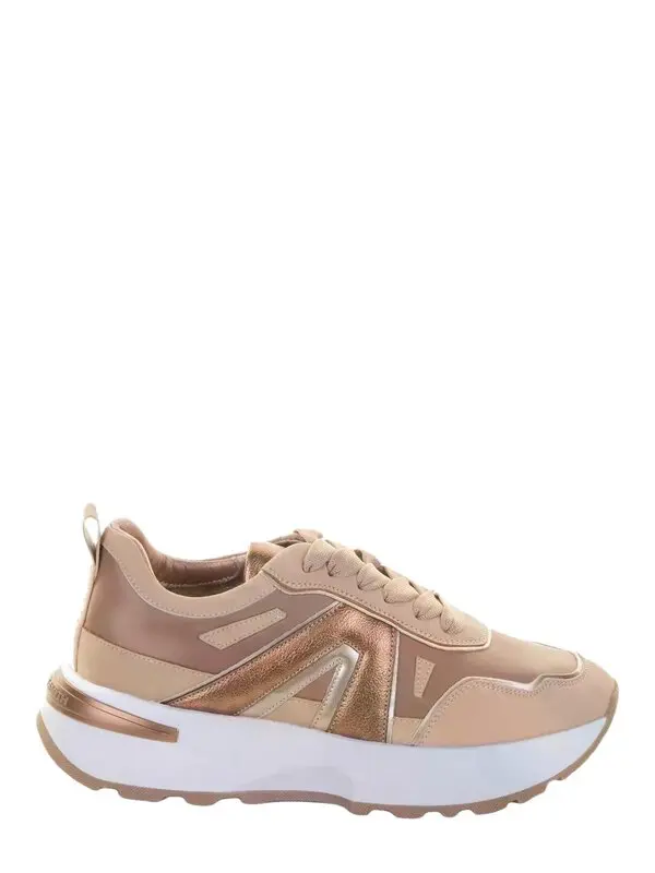 ALEXANDER SMITH Metallic Panelled Sneakers - Neutrals
