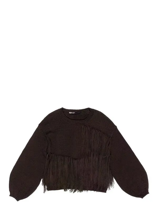 Bimba Y Lola Fringe-detail Sweater - Brown