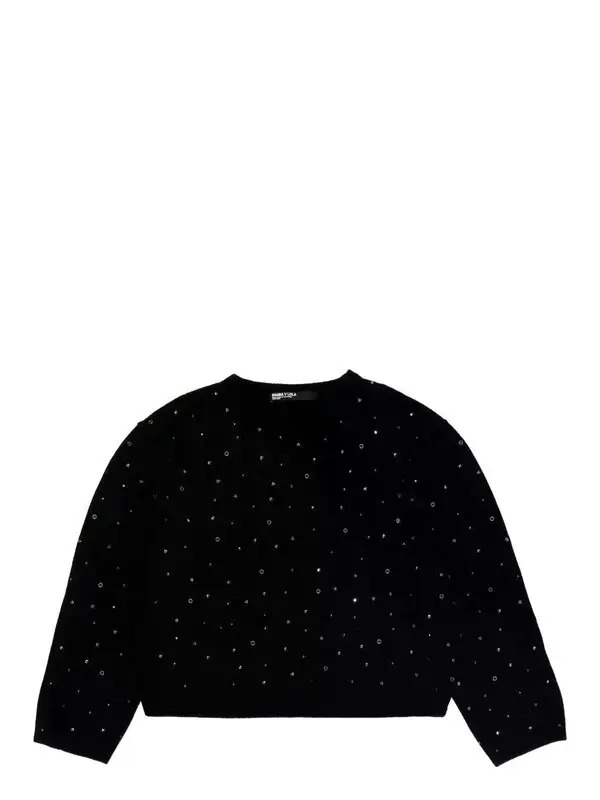 Bimba Y Lola Embellished Balloon-sleeve Sweater - Black