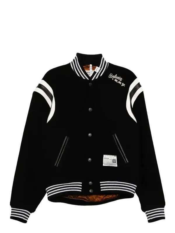 Mihara Yasuhiro Logo-embroidered Bomber Jacket - Black