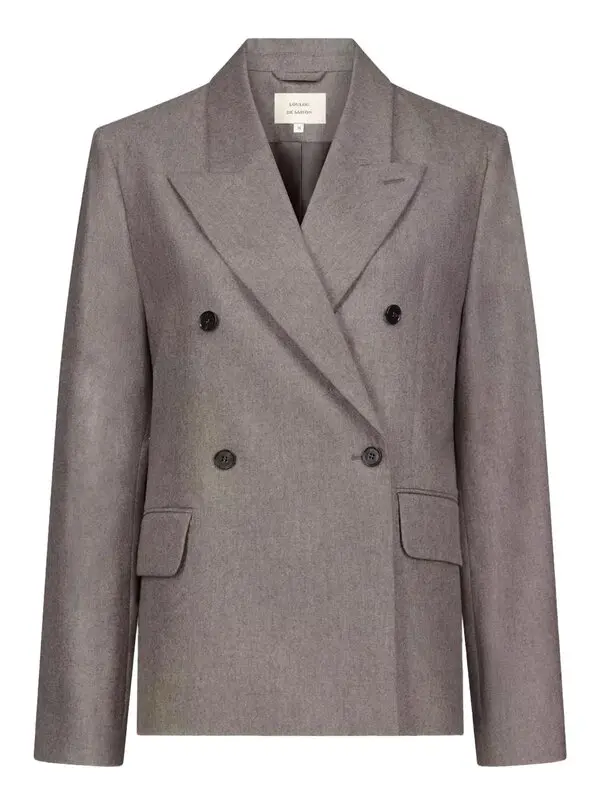 Loulou De Saison Peak-lapel Double-breasted Blazer - Grey