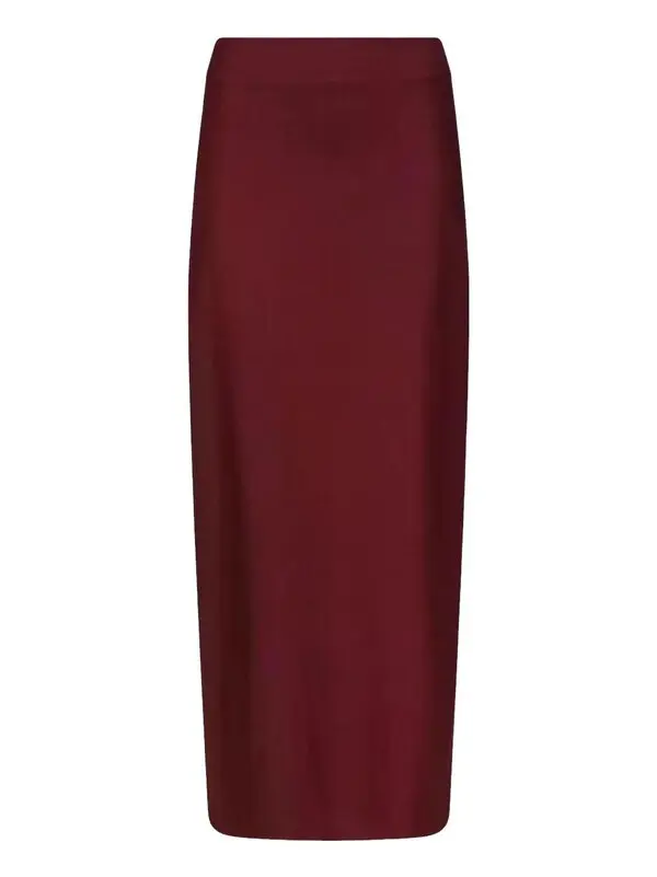 Loulou De Saison Back-vent Long Straight Skirt - Red