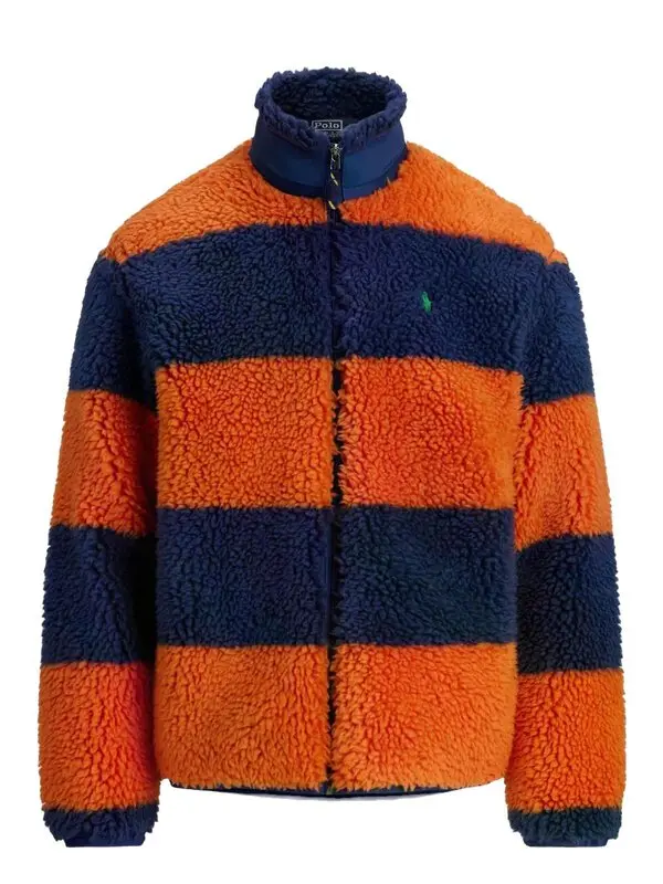 Polo Ralph Lauren Striped Fleece Jacket - Orange