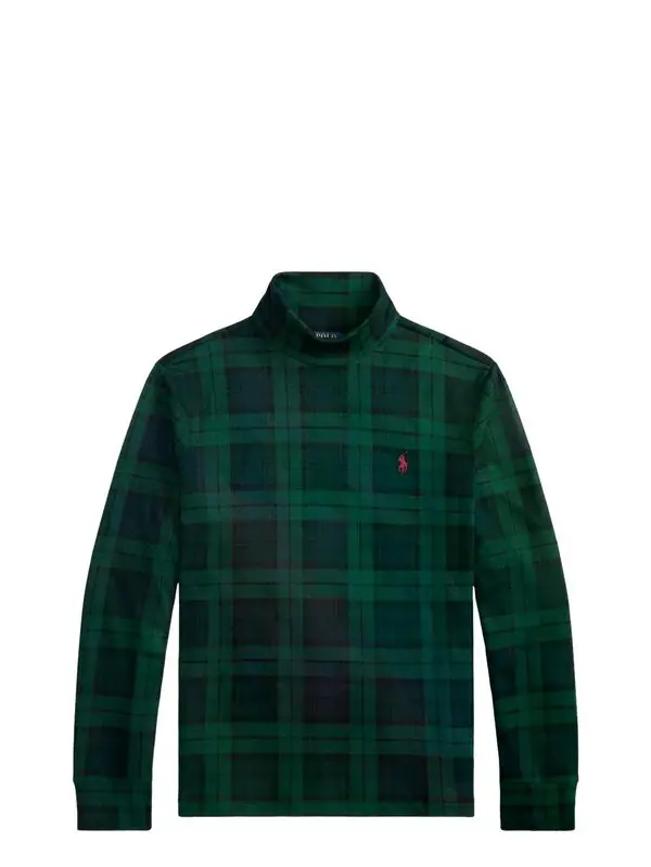 Ralph Lauren Plaid Turtleneck Sweatshirt - Green