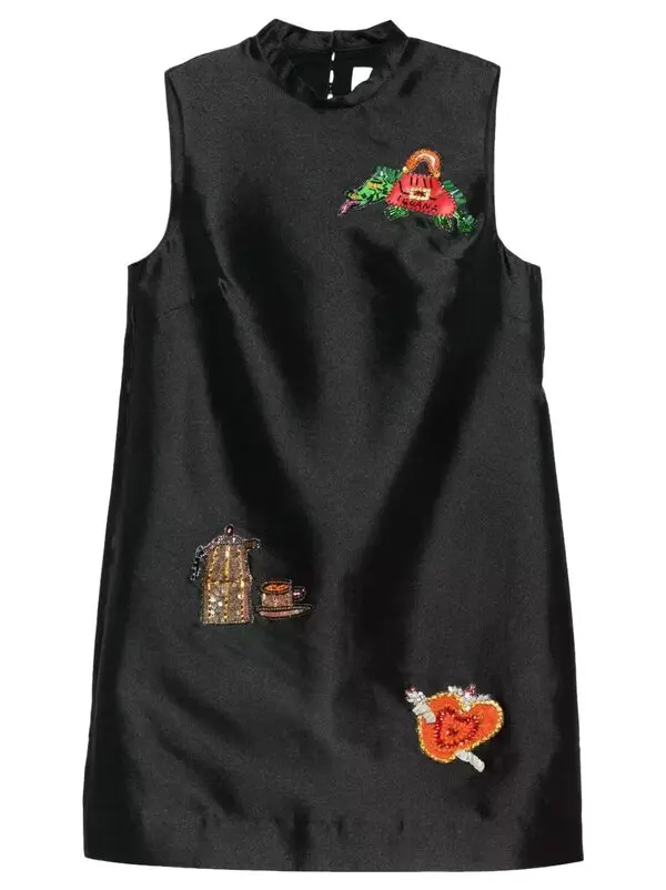 ALEMAIS Ginger Embellished Sleeveless Mini Dress - Black