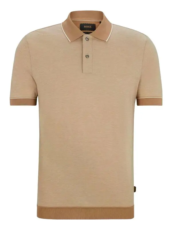 BOSS Short Sleeve Polo Shirt - Neutrals