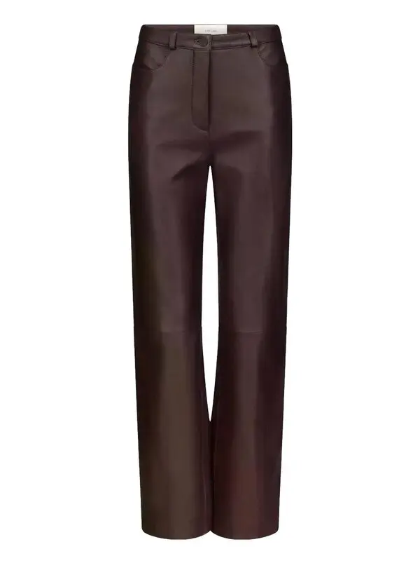 Loulou De Saison Cobe Leather Trousers - Brown