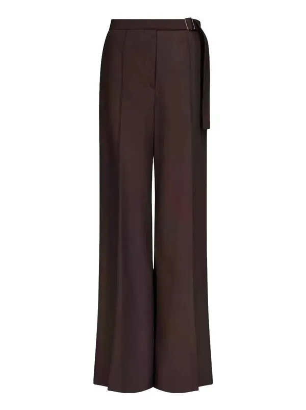Loulou De Saison Pleated Buckle-fastening Trousers - Brown