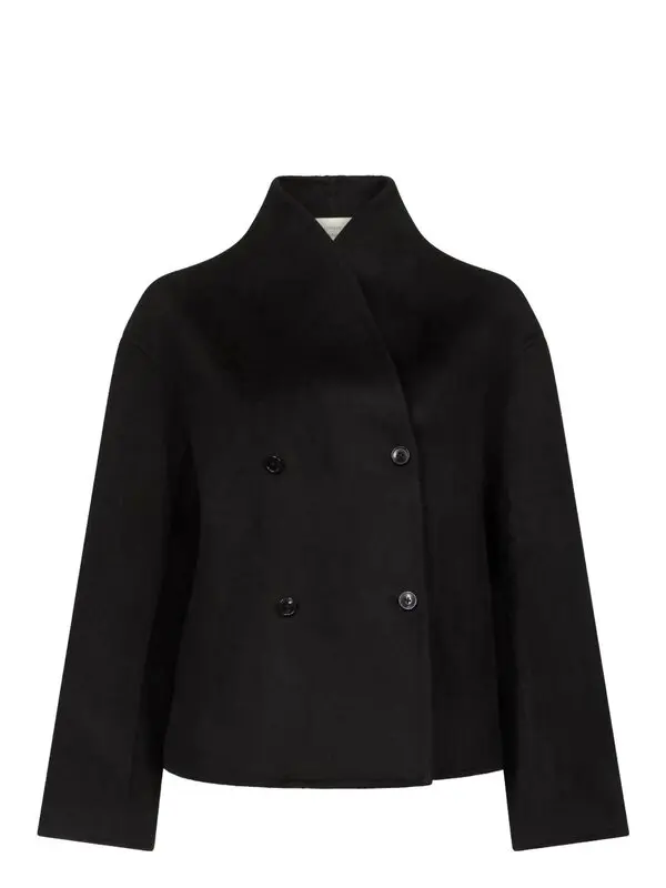 Loulou De Saison Double-breasted Wool-cashmere Jacket - Black