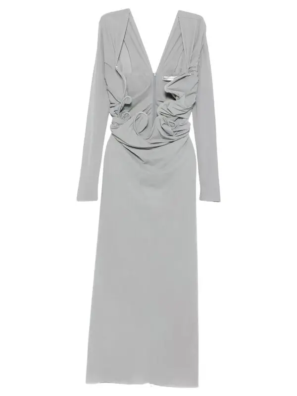 Christopher Esber Long-sleeved Draped Dress - Grey