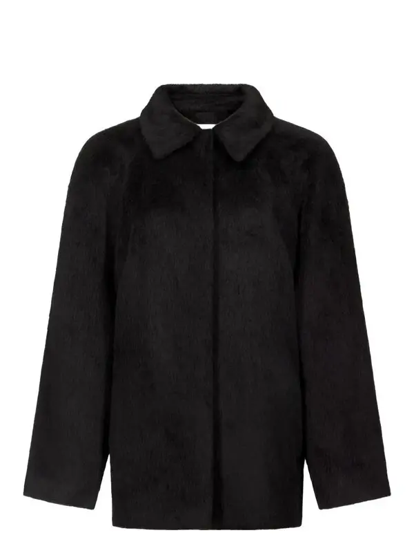 Loulou De Saison Jakob Concealed-button Placket Coat - Black