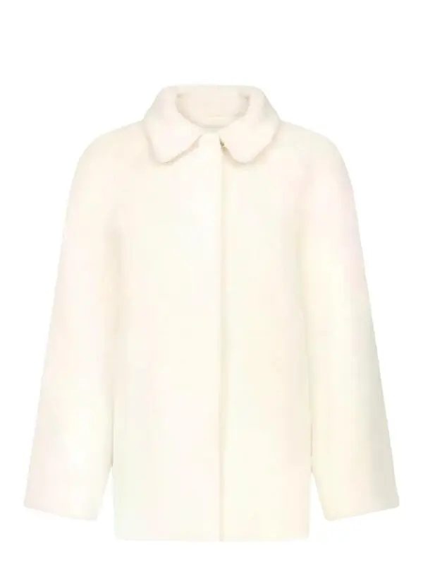 Loulou De Saison Jakob Spread-collar Alpaca Coat - White